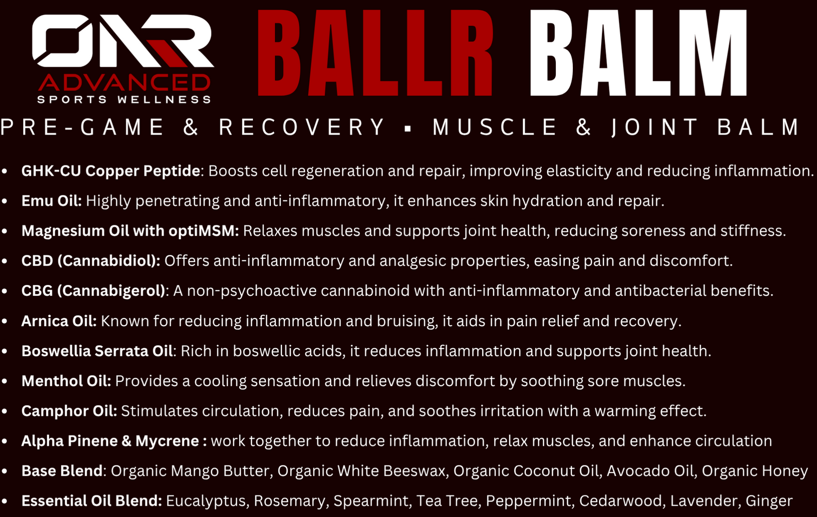 BALLR Balm – ONR - Advanced Sports Wellness